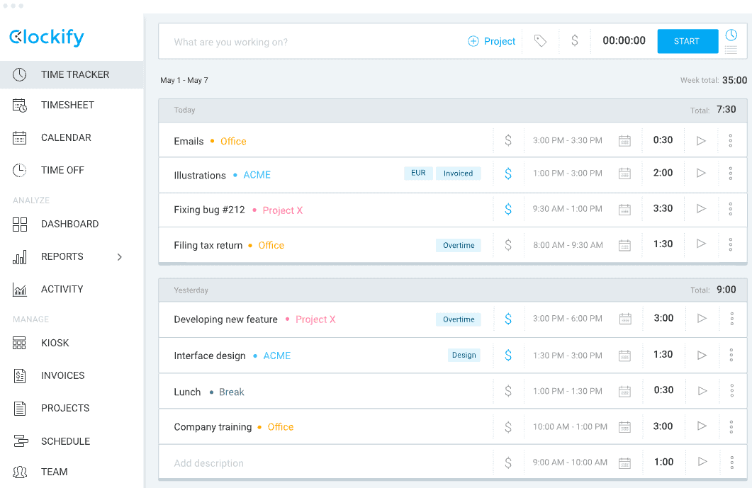 5 Best Time Tracking Tools of 2023 - Kimai Mobile